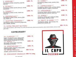 Il Capo aus Rajka Speisekarte